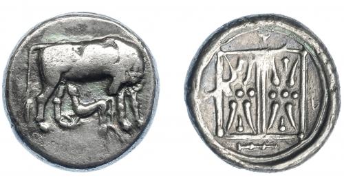 GRECIA ANTIGUA. ILIRIA. Epidamnos-Dirraquion. Estátera (400-