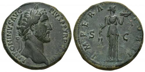 IMPERIO ROMANO. ANTONINO PÍO. Sestercio. Roma (143-144). A/