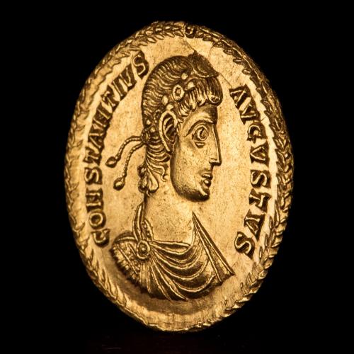 IMPERIO ROMANO. CONSTANCIO II. Sólido. Siscia (340-350). A/