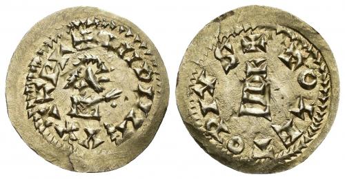 REINO VISIGODO. WITIZA. Tremissis. Toleto. A/ +INDNIEVVIZ. B