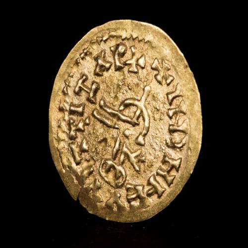 REINO VISIGODO. WITIZA. Tremissis. Egitania. Tipo rev. inédi